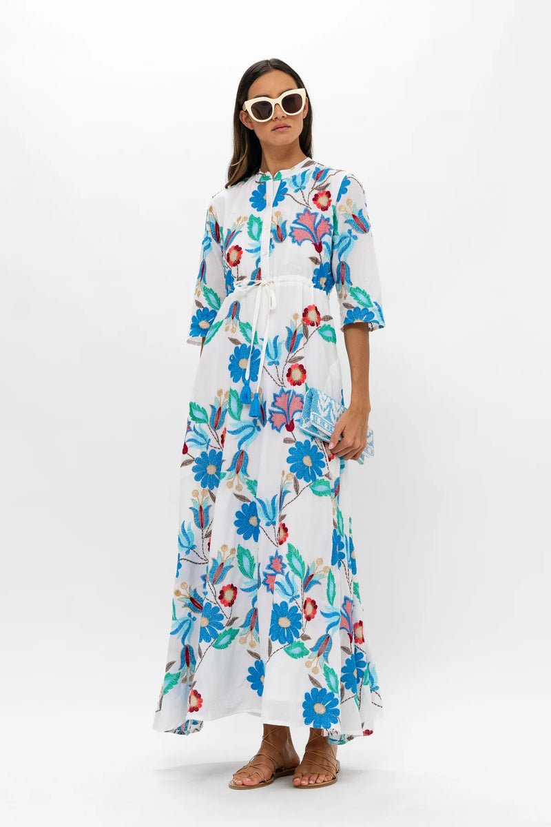 Oliphant Cinched Shirt Maxi Dress - Monet Multi – CK Bradley