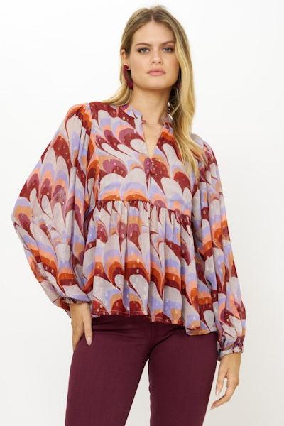 Oliphant Mandarin Balloon Top - Venice Cognac – CK Bradley