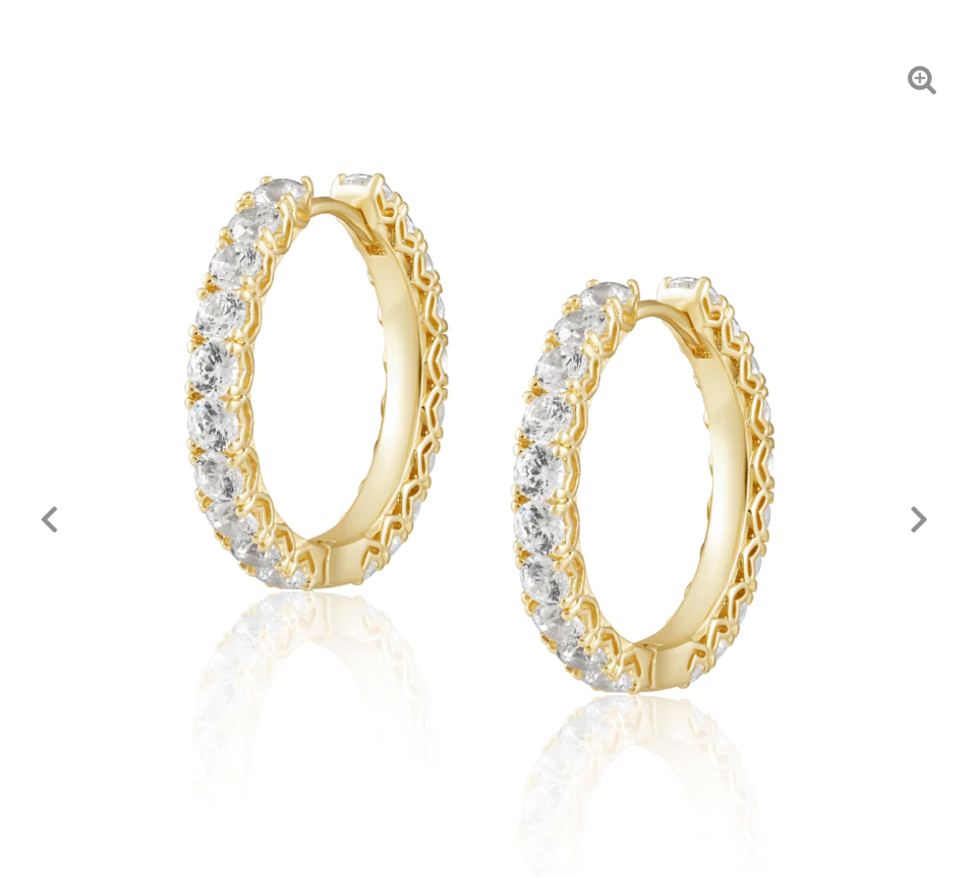 Sahira Piper Cz Hoops - Gold – CK Bradley