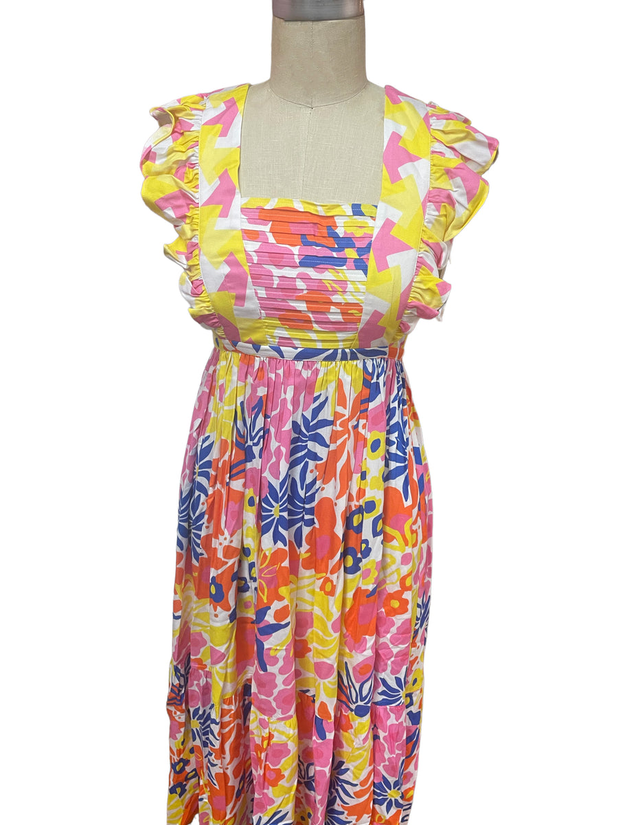 Garrie B Angie Waterfall Midi Dress - Bright Multi – CK Bradley