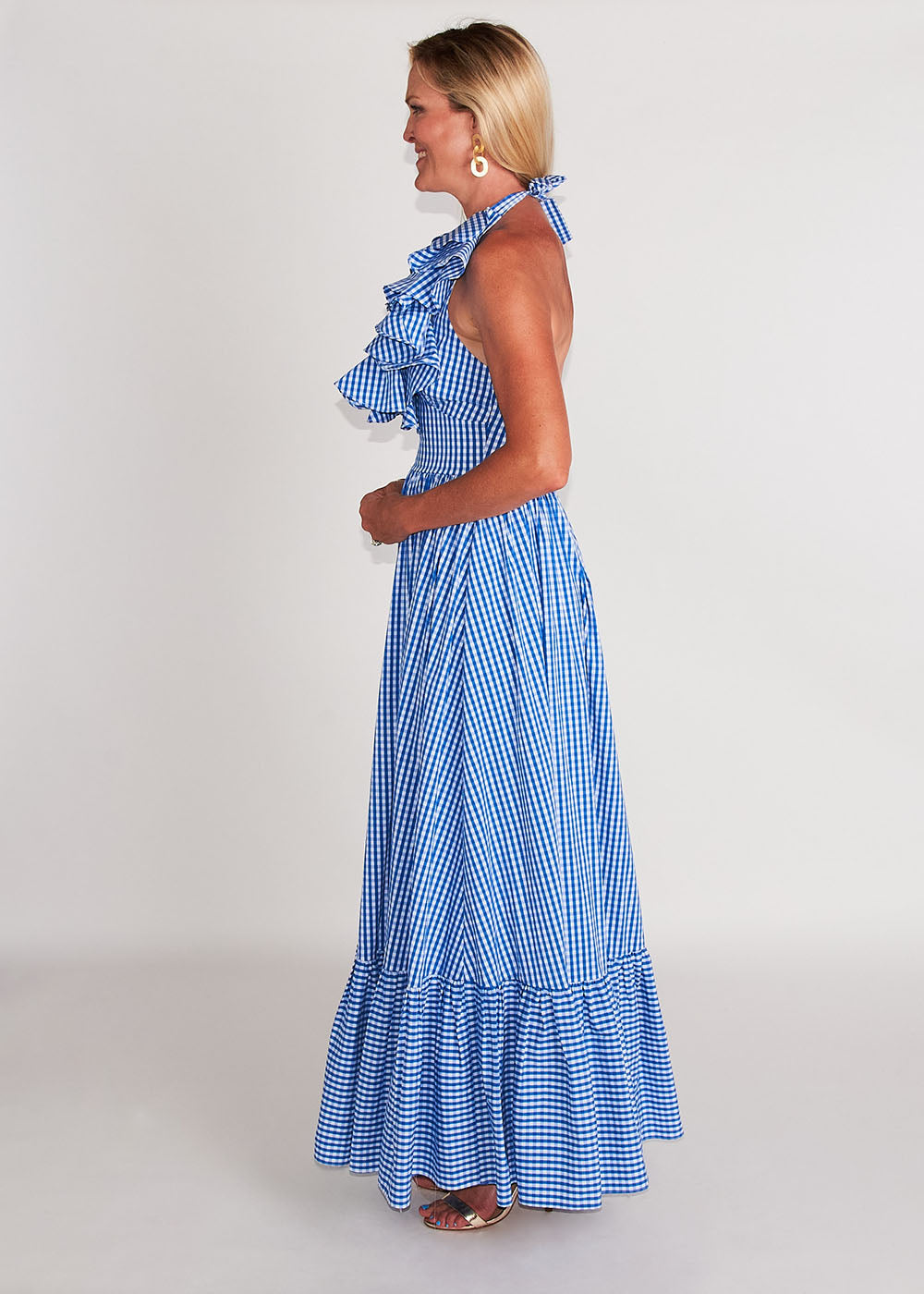 Samba Dress - Royal Blue Gingham – CK Bradley